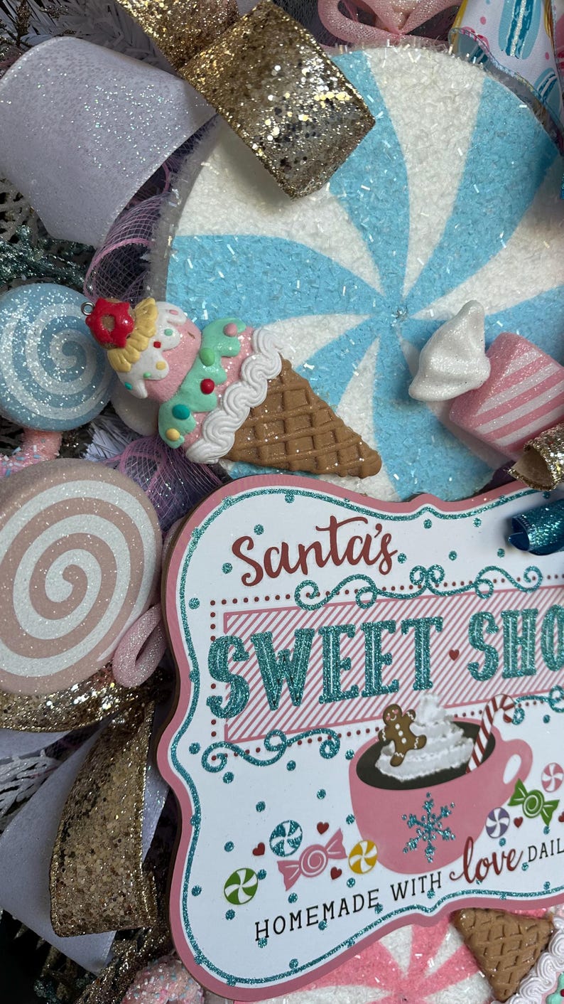 Santa’s Sweet Shop Christmas Swag Wreath - Etsy