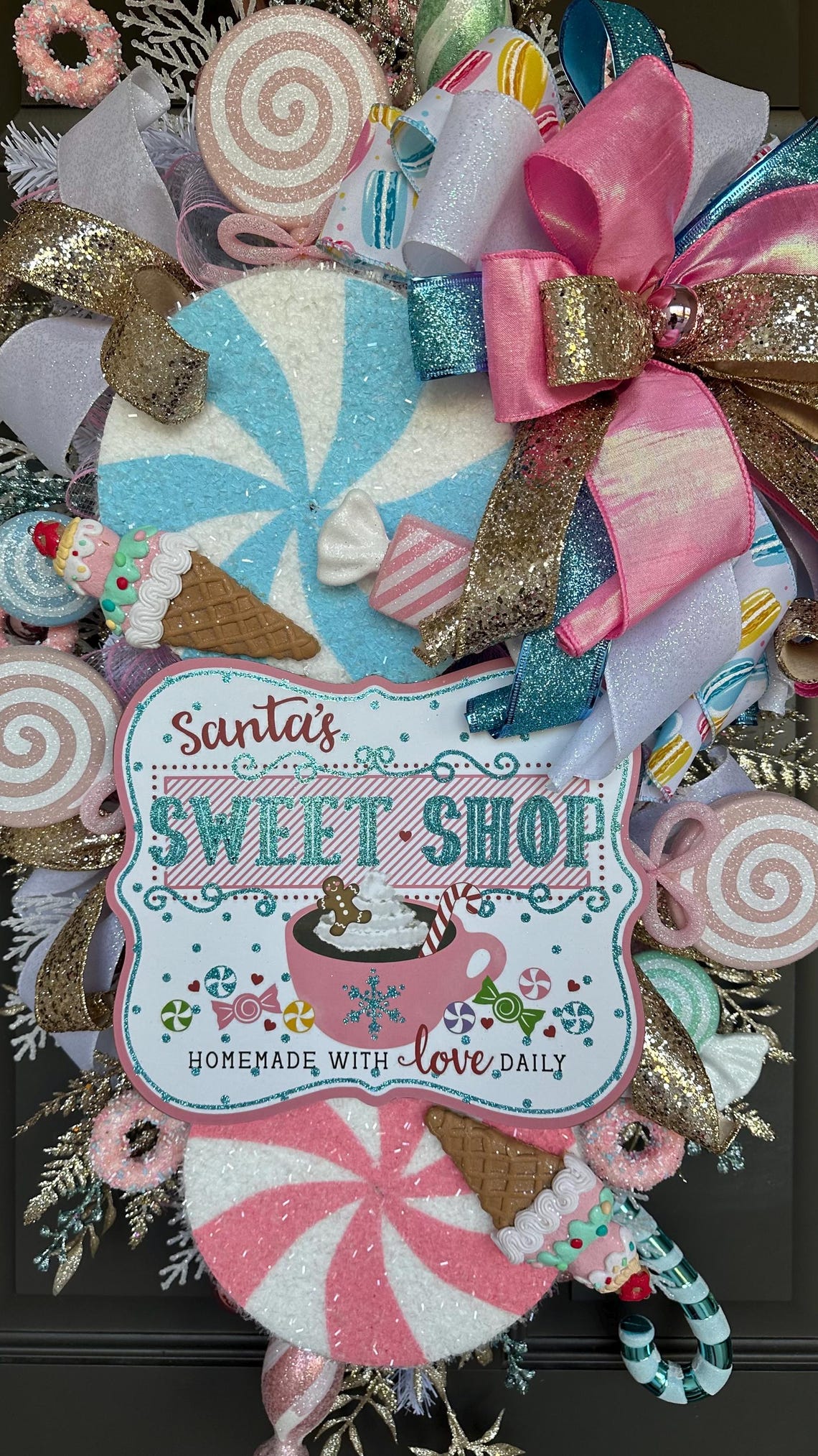 Santas Sweet Shop Christmas Swag Wreath - Etsy