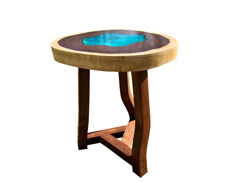 Walnut River Tree Stump Coffee Table - Etsy