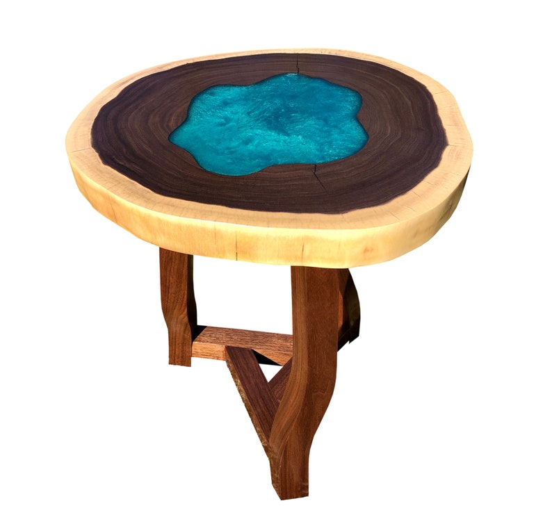 Walnut River Tree Stump Coffee Table - Etsy