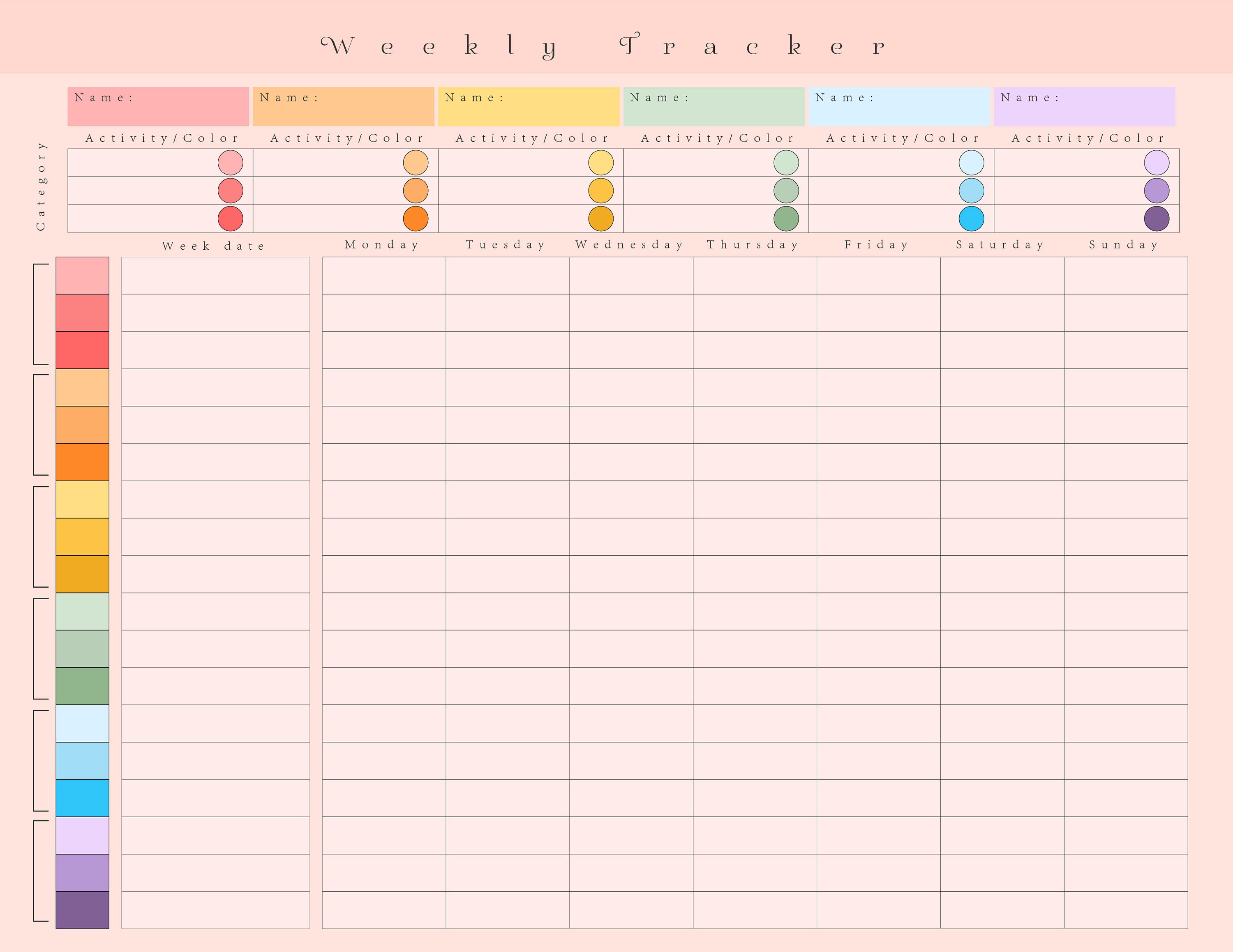 Minimalistic Daily Habit Tracker, Weekly and Monthly Tracker - Etsy