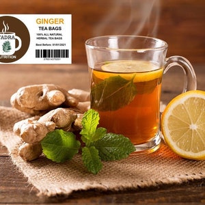 Premium Ginger Tea Bags 100% All-natural Ginger Roots Herbal Tea - Etsy