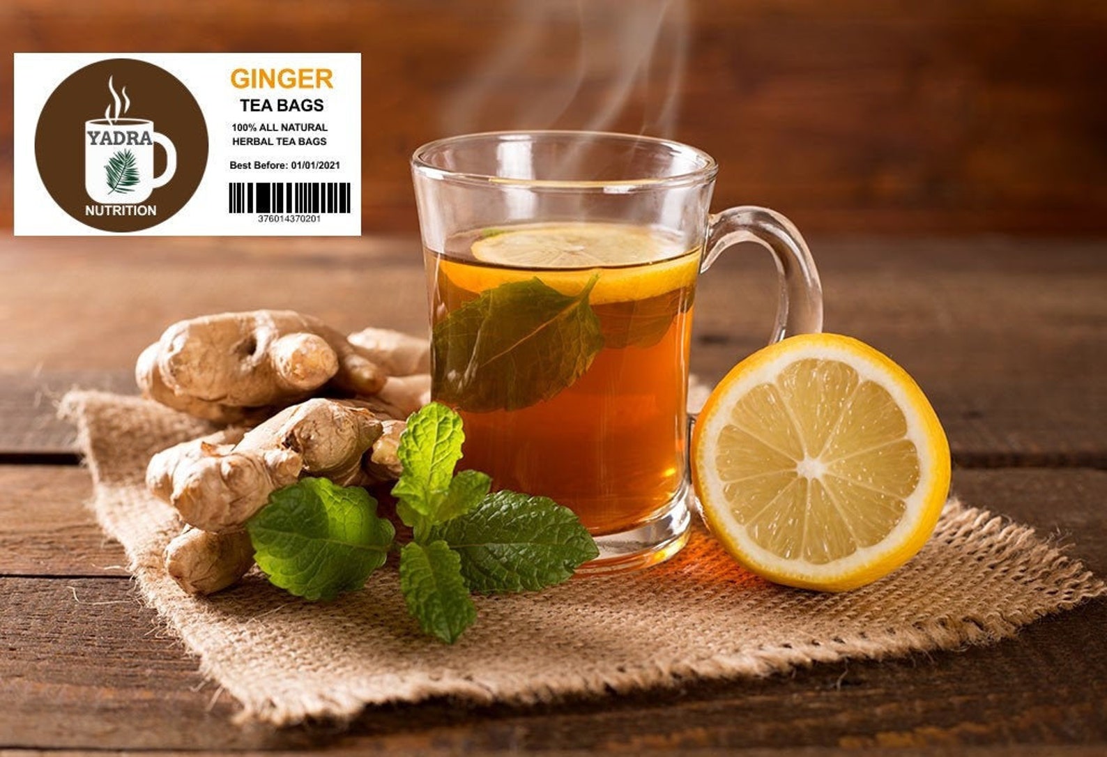 Premium Ginger Tea Bags 100% All-natural Ginger Roots Herbal Tea - Etsy