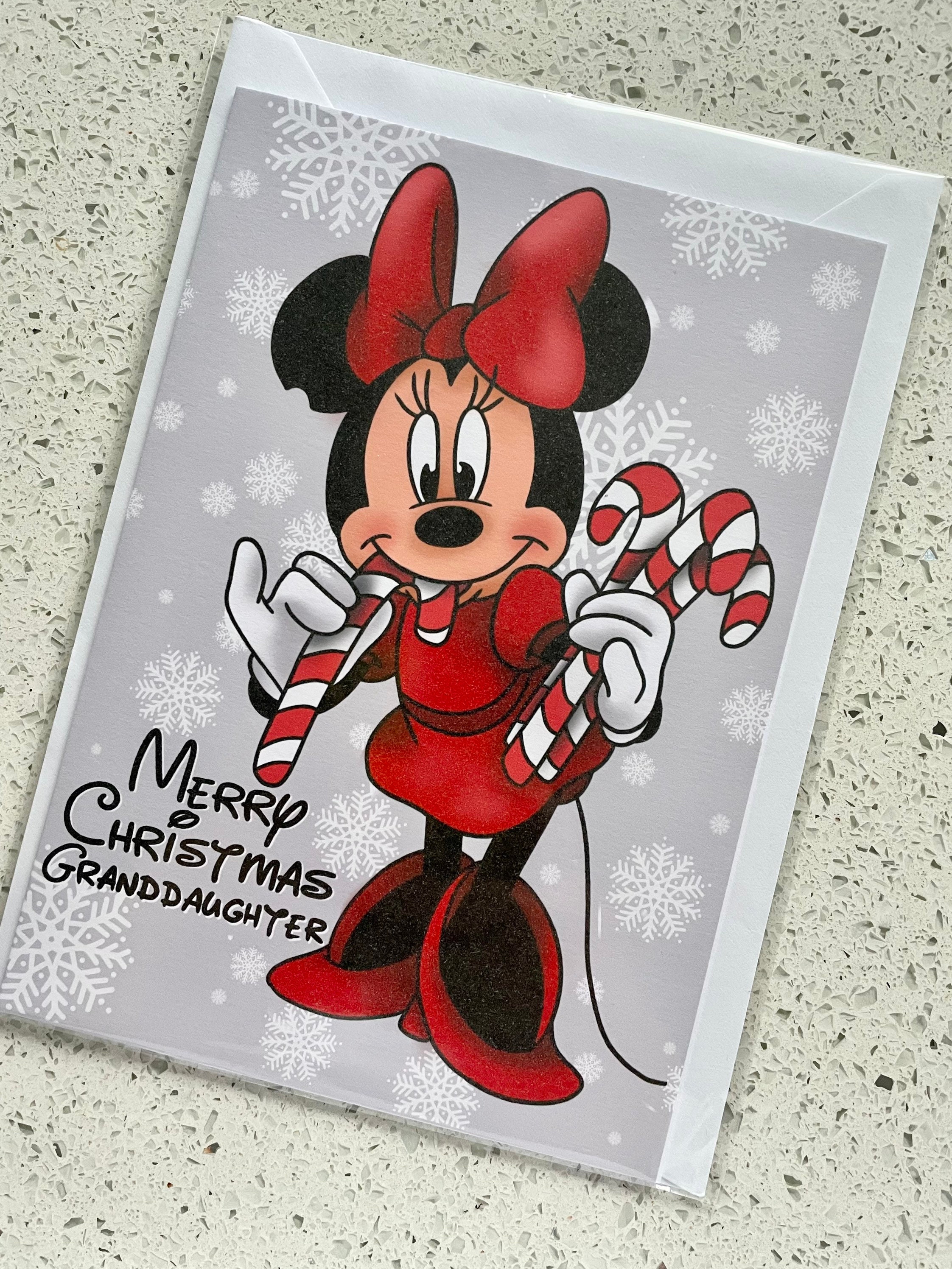 Disney's Minnie Mouse Christmas Card for Granddaughter, Merry Christmas ...