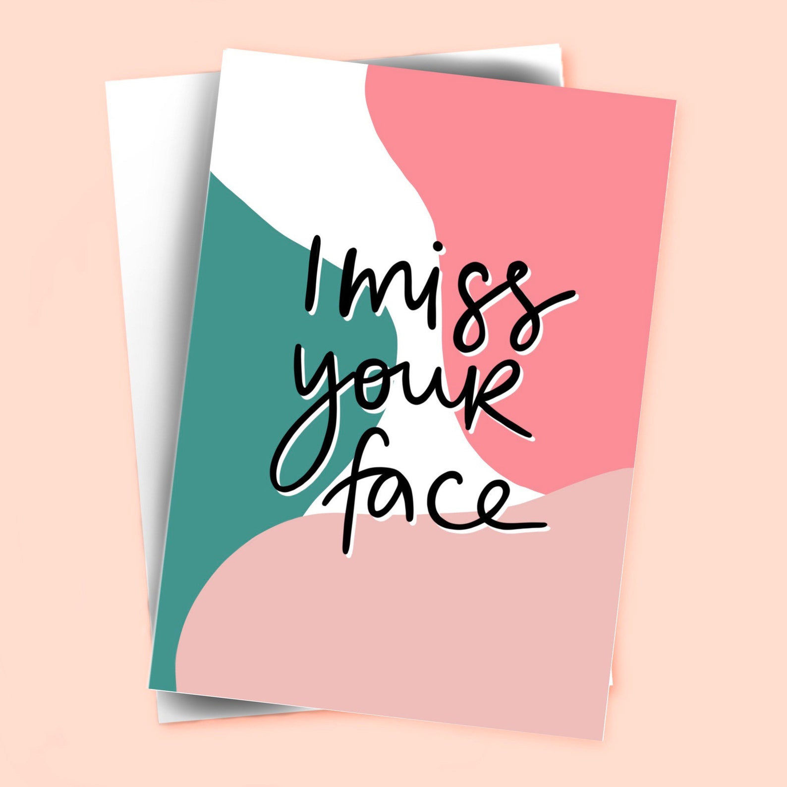 I Miss Your Face Card Missing Someone Long Distance Card | Etsy