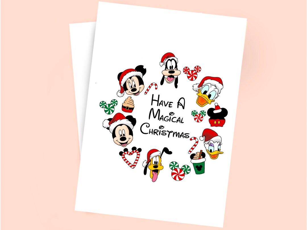 Disney's Mickey and Friends Christmas Card Kids Cards - Etsy