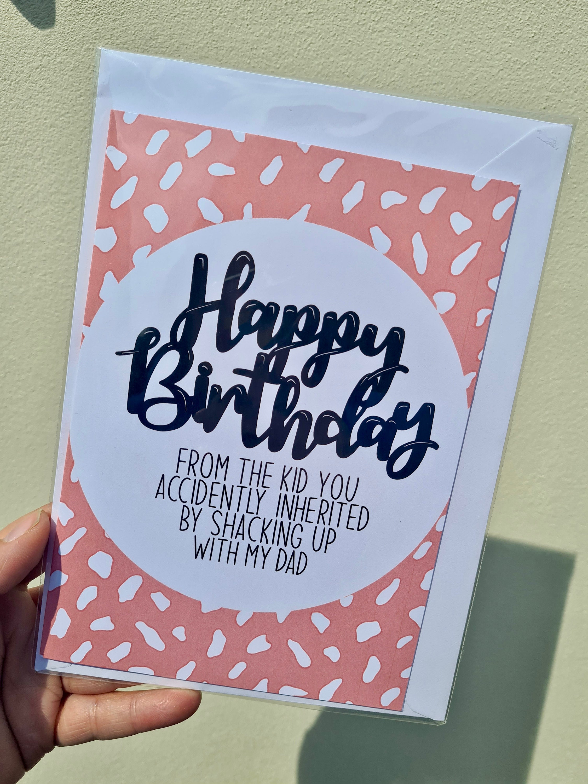 Step-parent Birthday Card Happy Birthday From the Kid You - Etsy