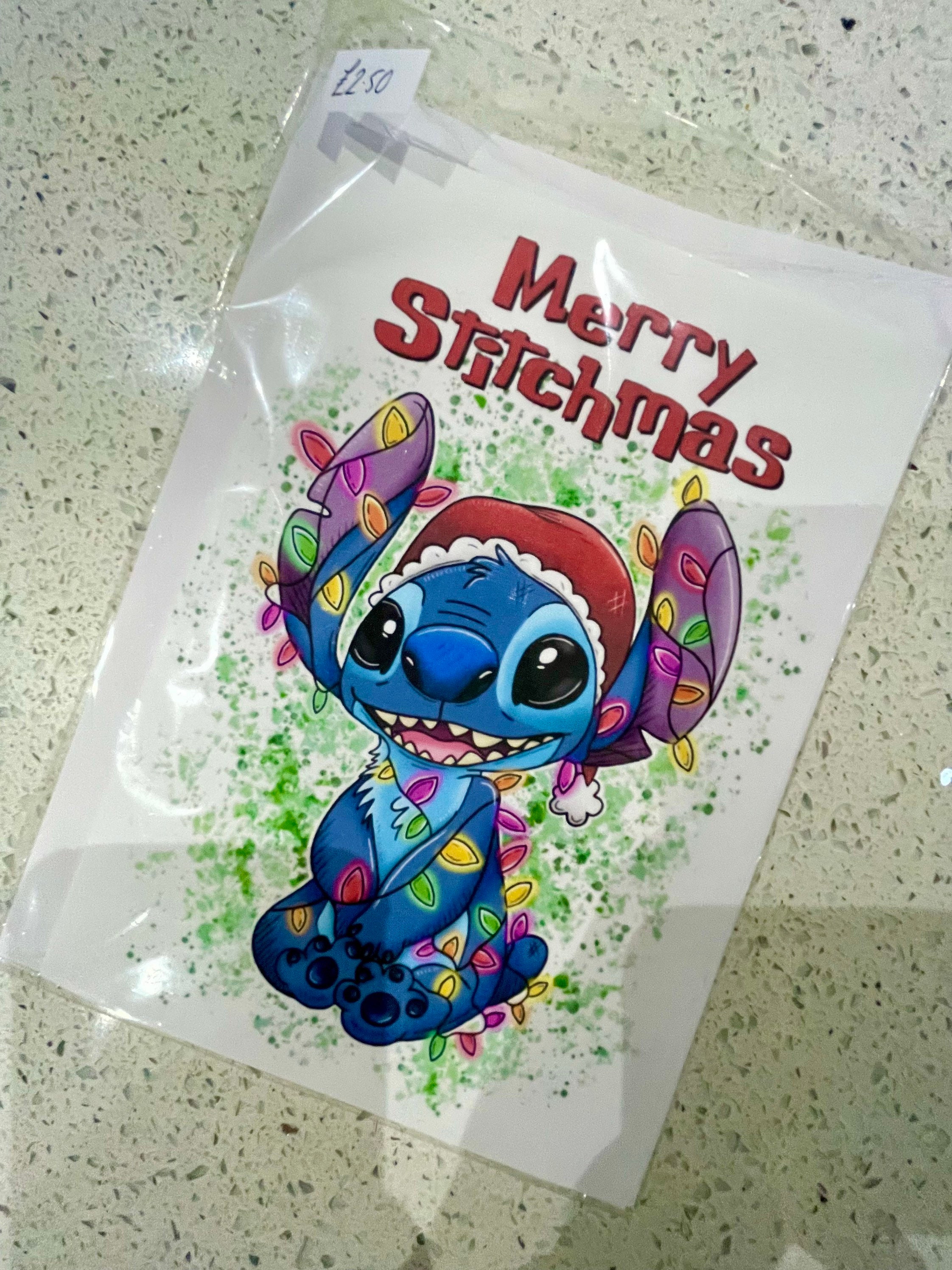 Disney's Stitch Christmas Card, Merry Stitchmas, Kids Cards, Disney ...