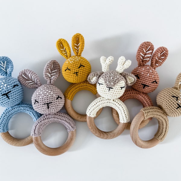 Wood Baby Rattle - Etsy