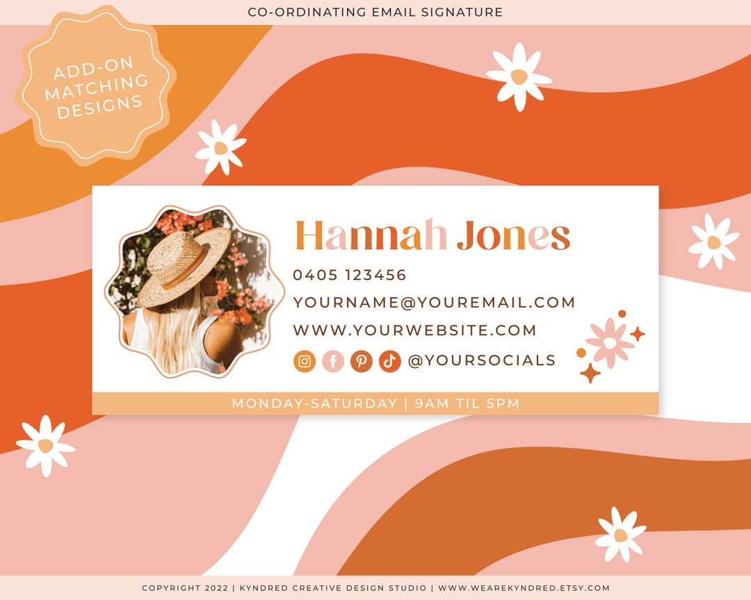 Premade Email Signature Boho Email Banner Email Marketing - Etsy