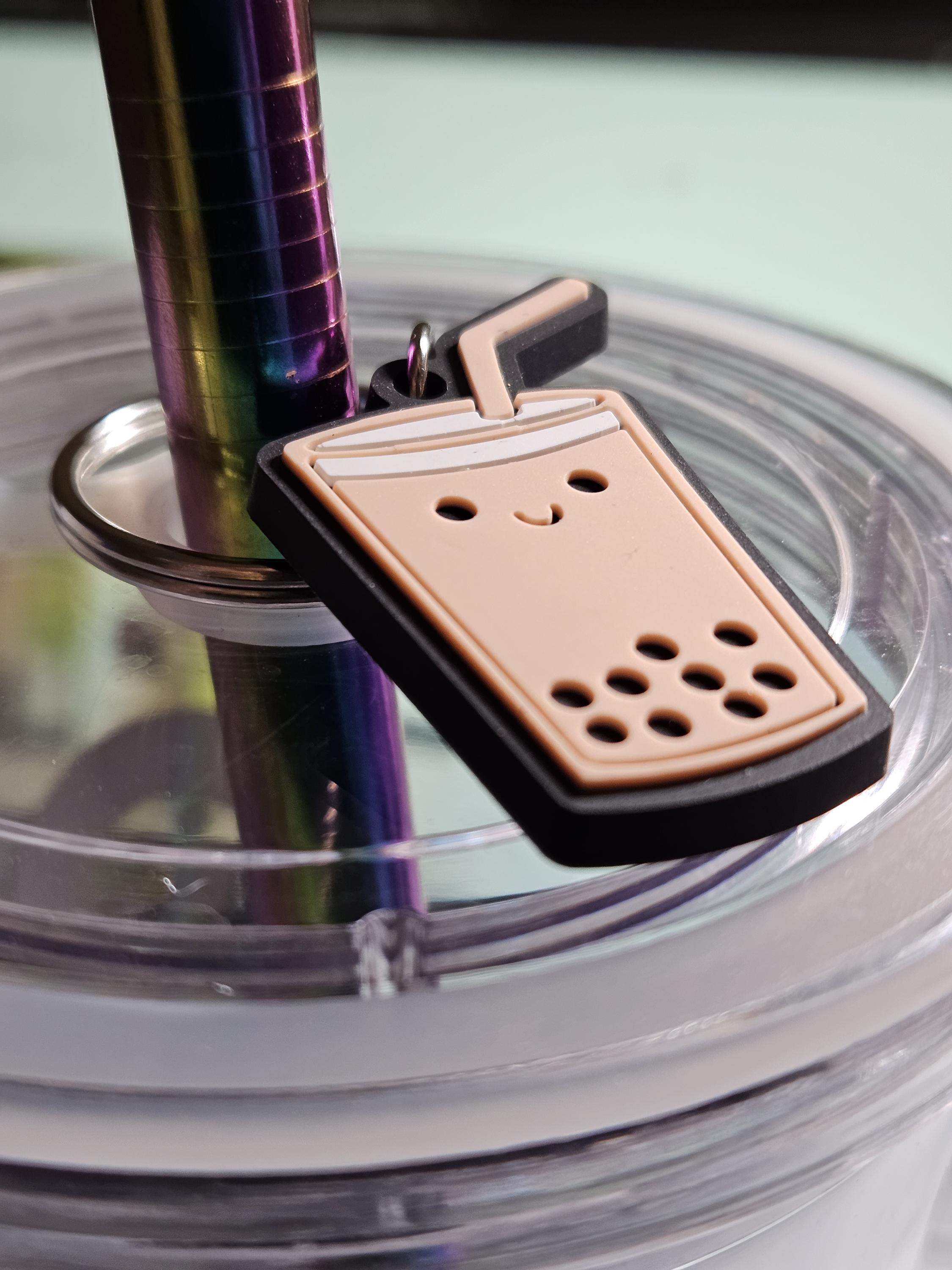 Custom Adorable Bubble Tea Keychain Charm Gift Accessory Boba Idea for ...