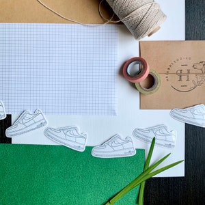 Kickin' It, Nike Air Force 1, Glossy Coated Vinyl Contour Cut Sticker ...