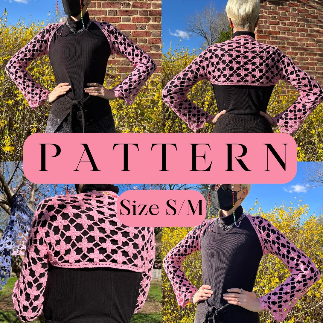 Crochet Bolero Pattern-crochet Flower Bolero Pattern-crochet Pattern ...