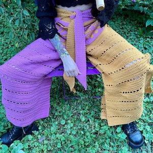 Crochet Wrap Pants Pattern- Size Inclusive Knit and Crochet Fisherman's ...