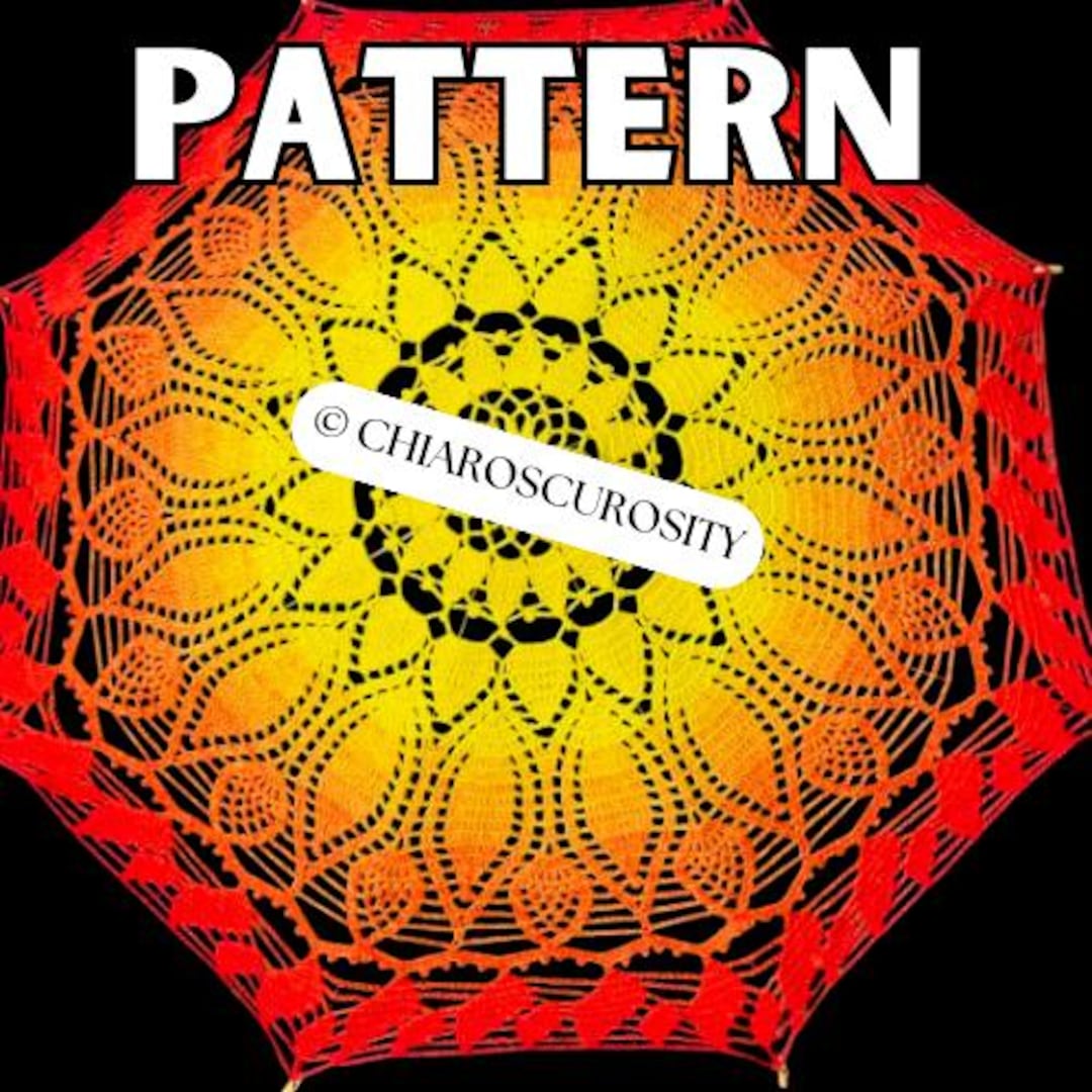 Sun Gazer Crochet Parasol Pattern—crochet Parasol Pattern—crochet ...