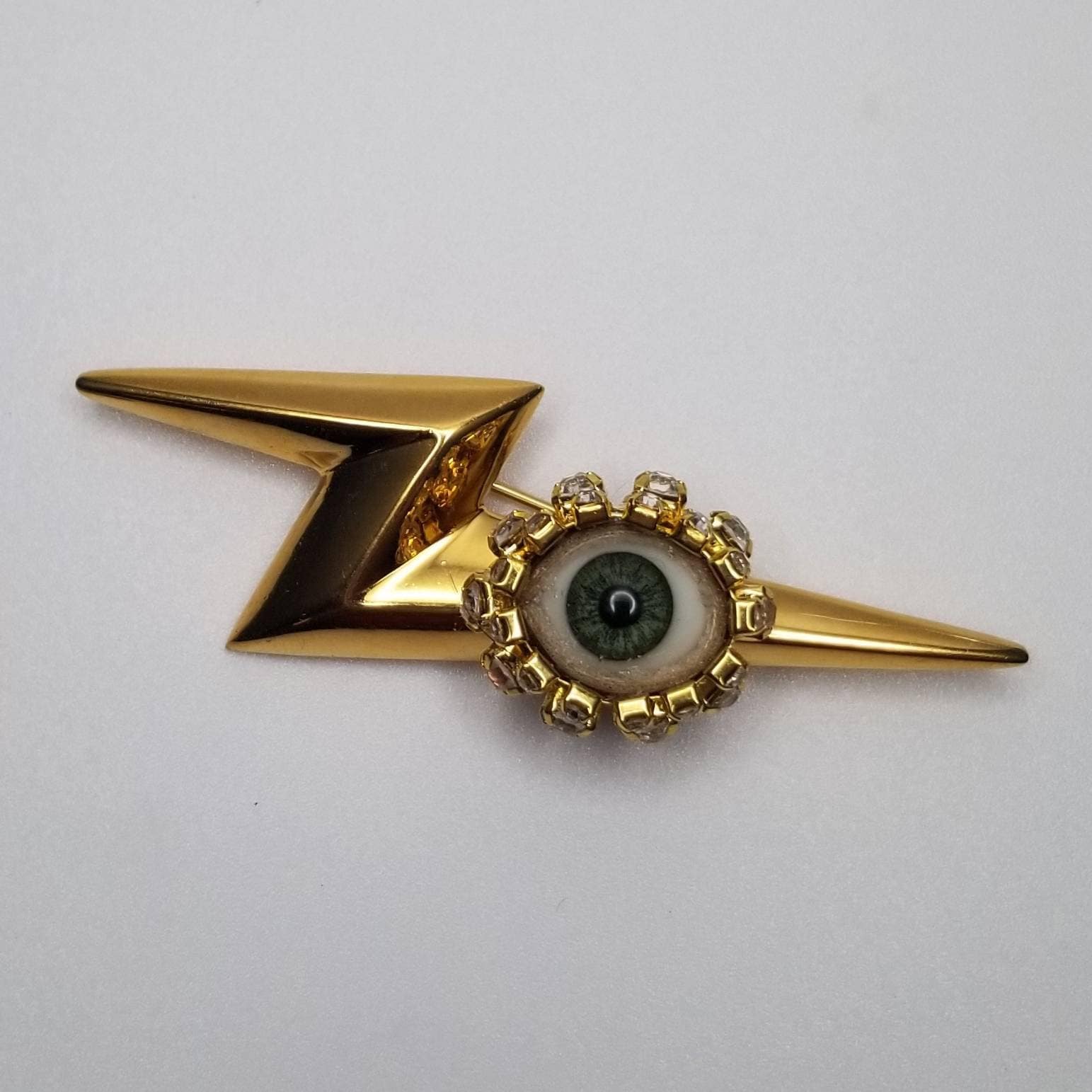 Zeus's Wink Vintage Gold Tone Thunderbolt Brooch. Iconic - Etsy