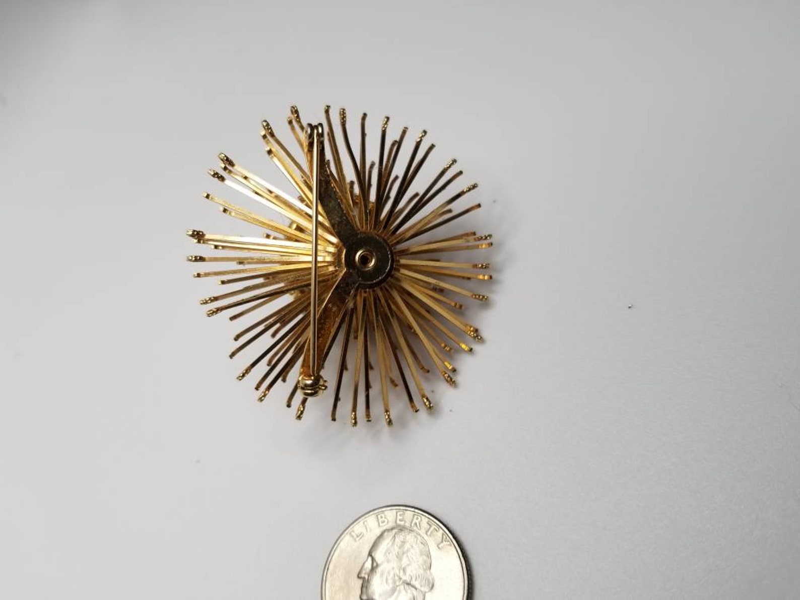 Sea Urchin Wink - Gold Tone Eyeball Brooch Pin - Etsy