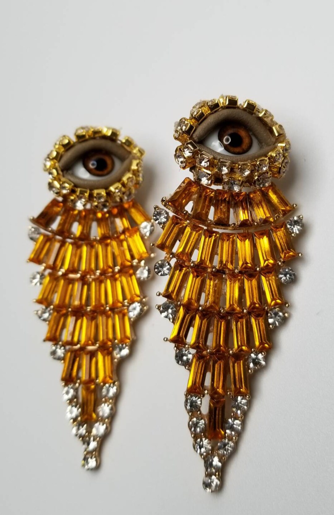 Great Golden Winks - New Dazzling Goldtone Eyeball Earrings Available ...