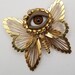 Gold Butterfly Wink Gold Toned Vintage Brooch Glass Doll Eyes. OOAK ...
