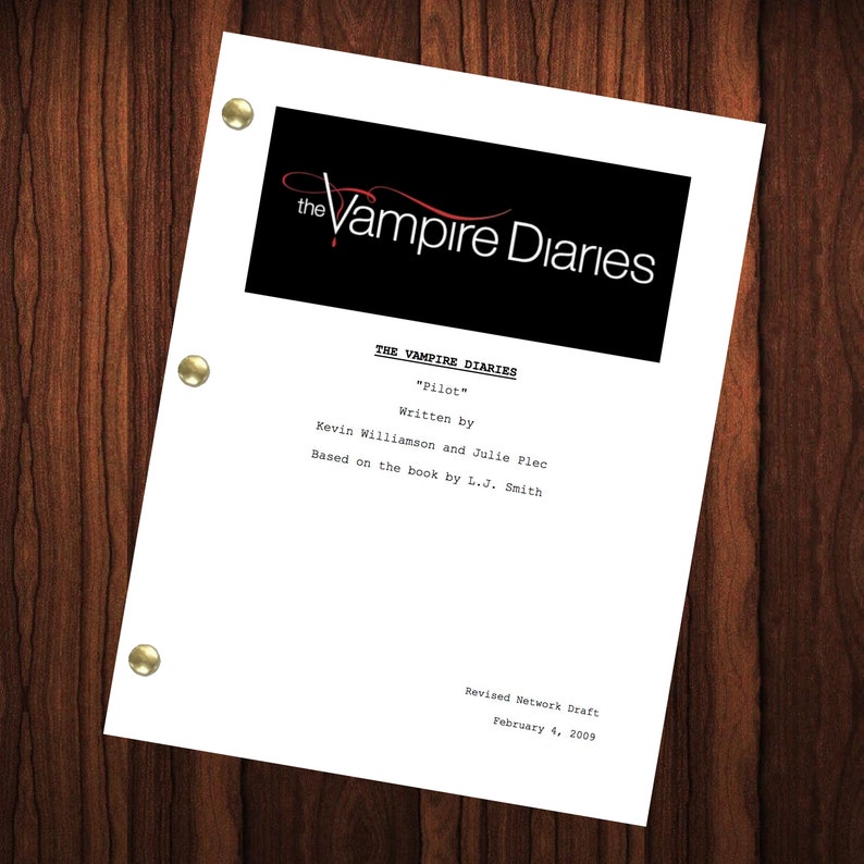 The Vampire Diaries TV Show Script Pilot Episode Full Script | Etsy