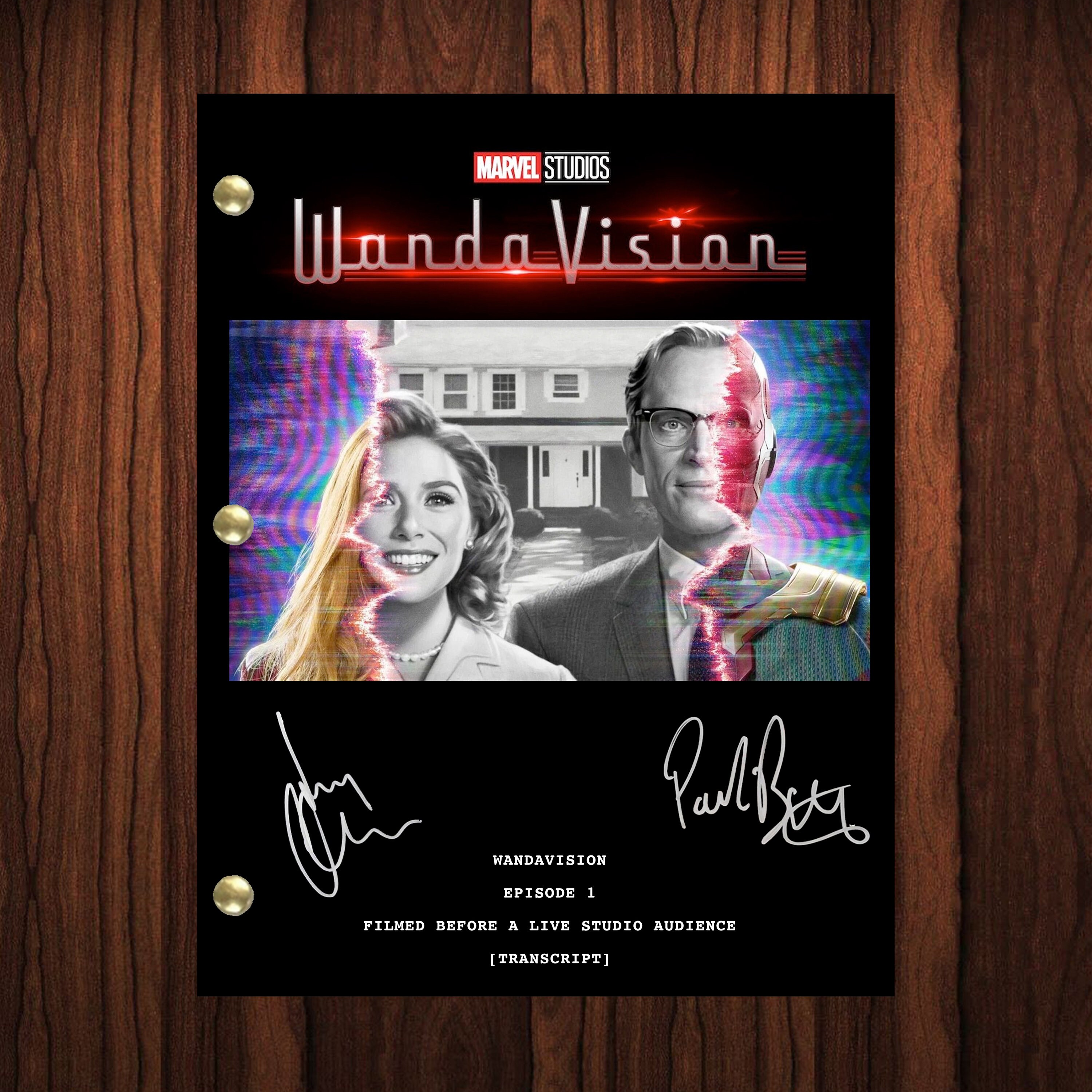 WandaVision Autographed Signed Script Transcript Reprint Pilot Episode ...