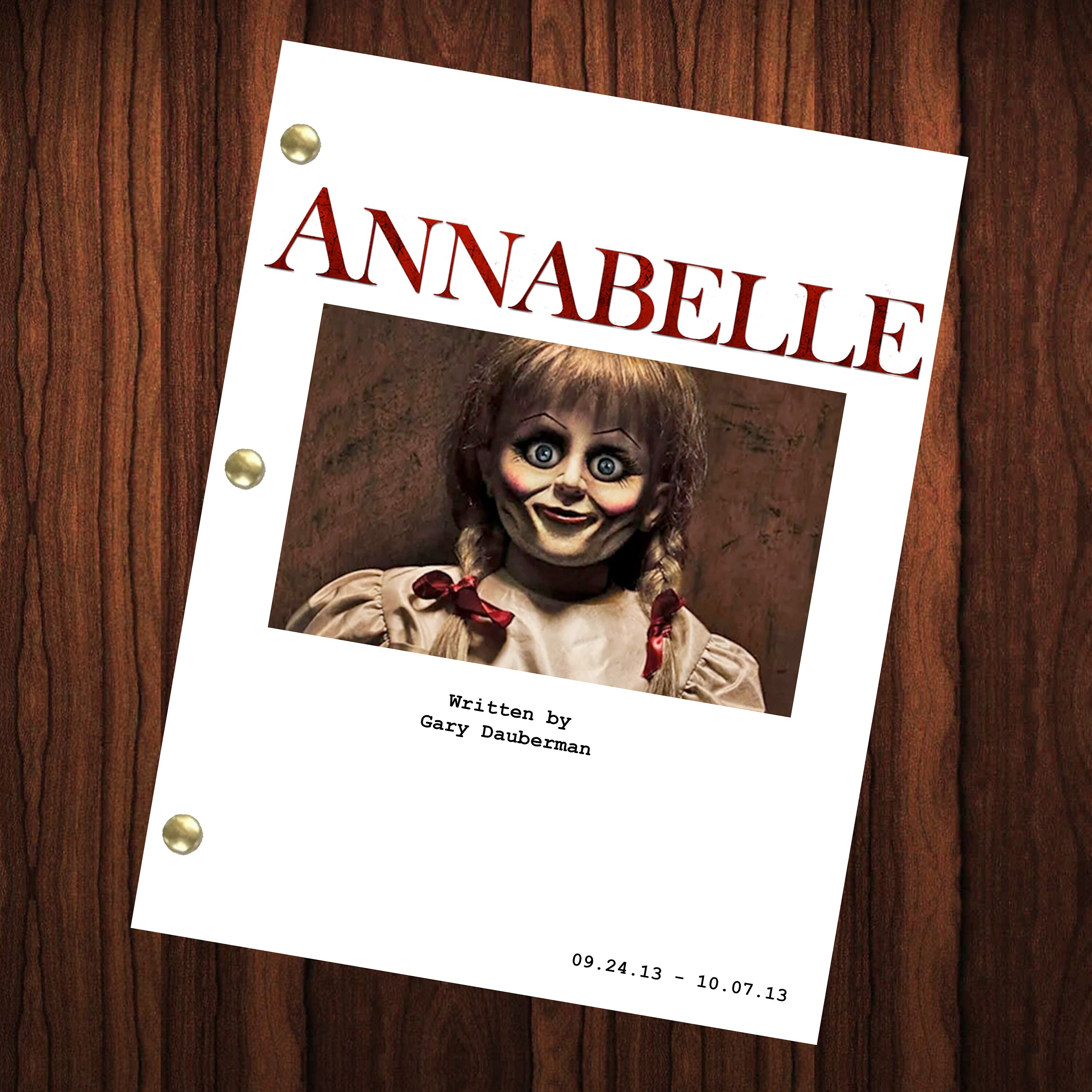 Annabelle Annabelle Movie Script Reprint Full Screenplay Full | Etsy