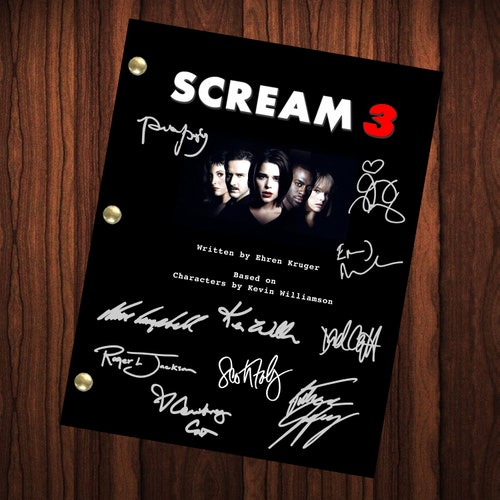 Scream Movie Signed Screenplay Autographed: Wes Craven - Etsy