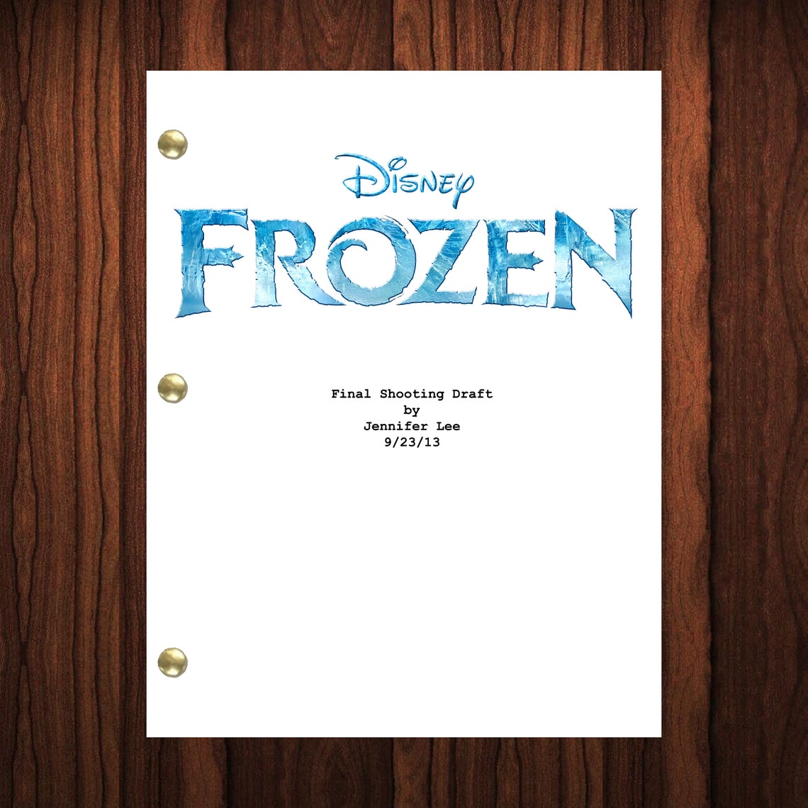 Frozen Movie Script Reprint Full Screenplay Full Script | Etsy