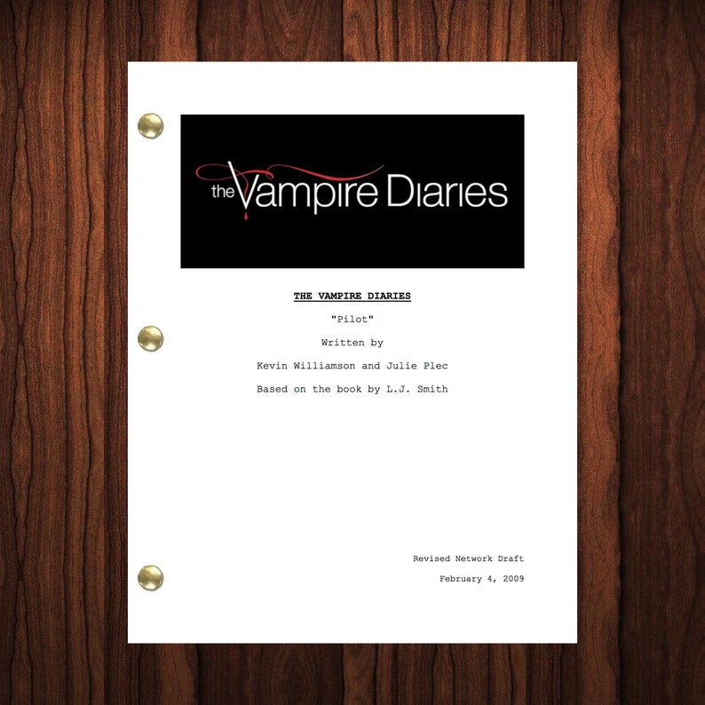 The Vampire Diaries TV Show Script Pilot Episode Full Script | Etsy
