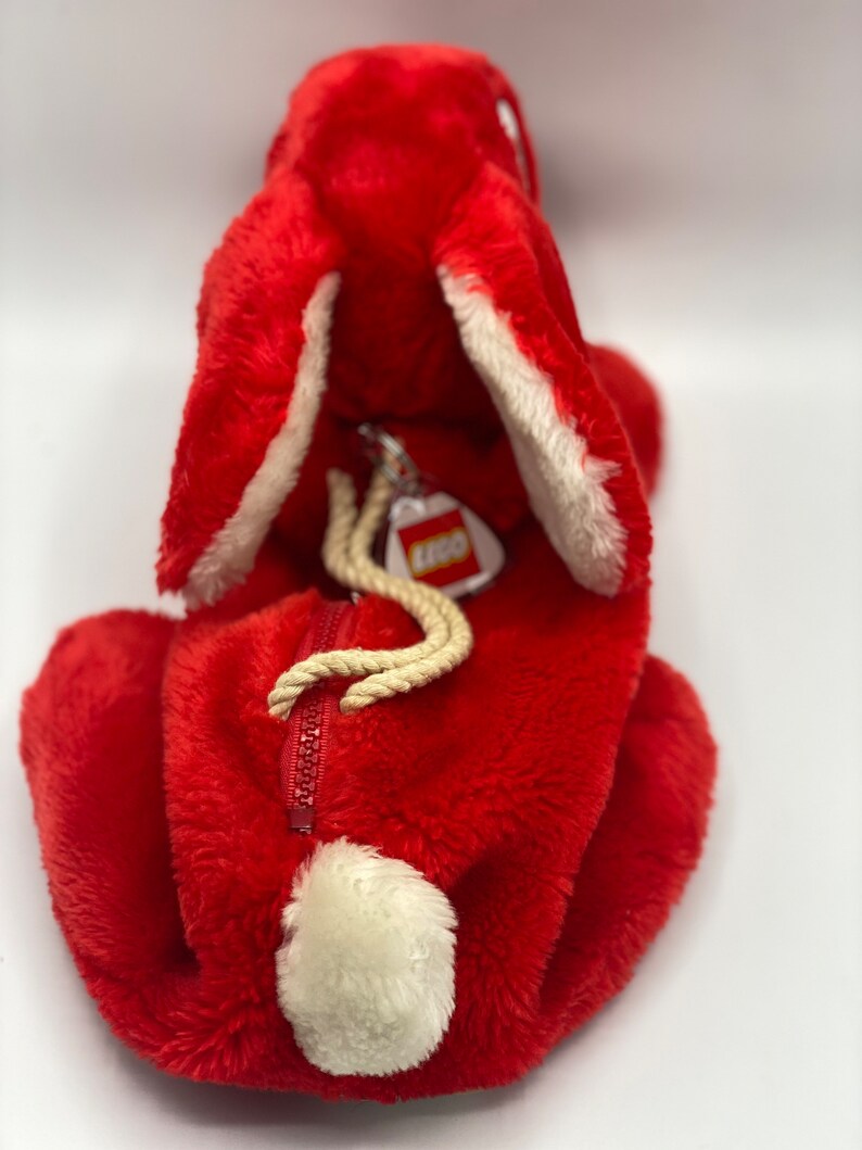 Vintage 1984 LEGO Duplo Red Rabbit Plush Zipper Carry/storage Bag - Etsy