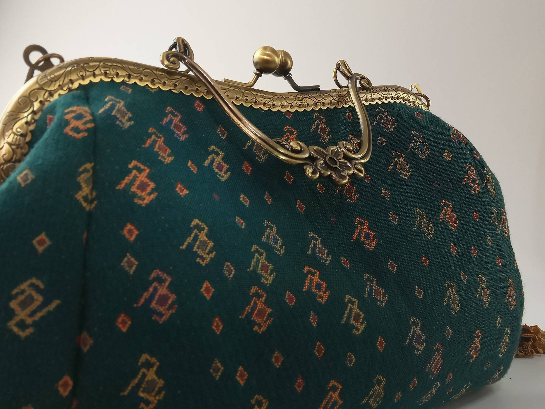 Kiss Lock Handbag, Large Kisslock Bag, Evening Clutch, Retro Kiss Lock ...