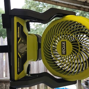 Golf Cart Adapter for Ryobi PCL811 OR P3320 Hybrid 18V Fan BRACKET ONLY ...