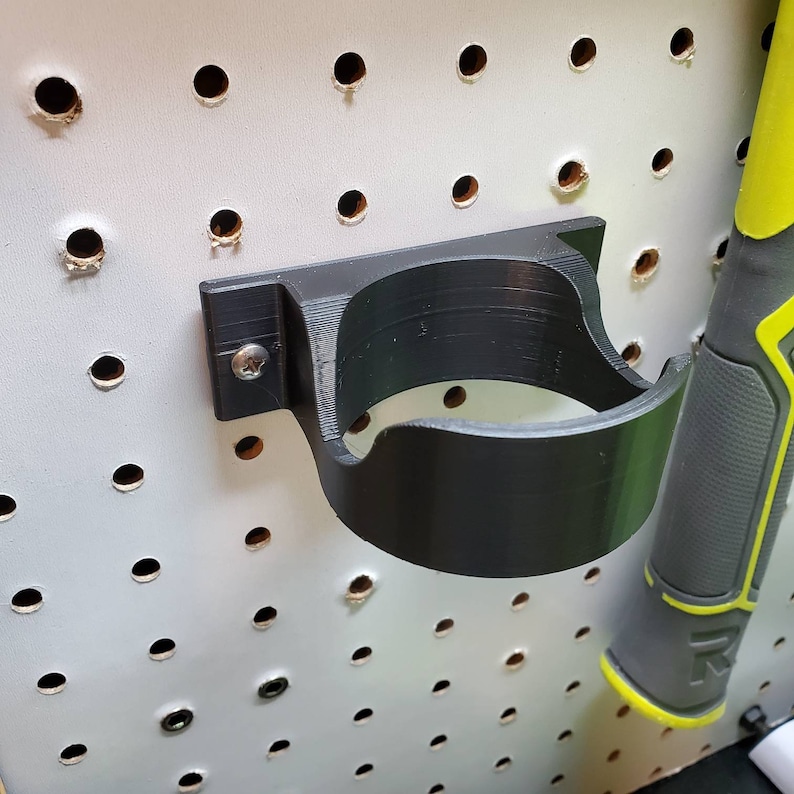 3D Printed Wall or Pegboard Holder for Ryobi and Ridgid 8V and 4V Drill ...