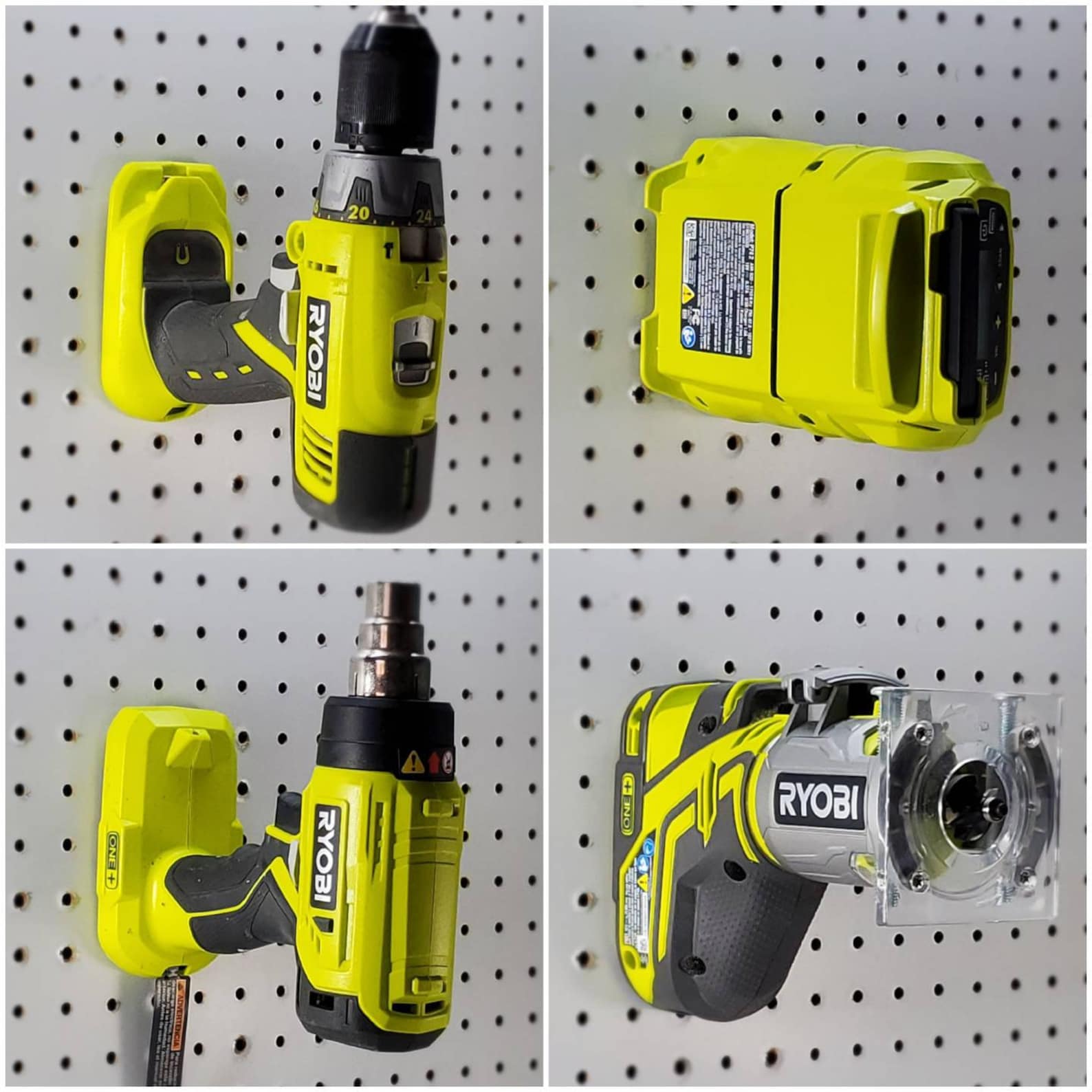 Flat Mount 3D Printed Holder for Ryobi 18V One Tools to - Etsy