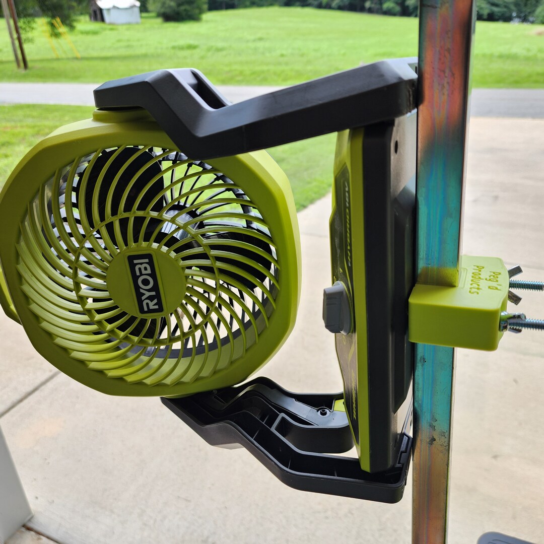 Golf Cart Adapter for Ryobi PCL811 OR P3320 Hybrid 18V Fan- BRACKET ...