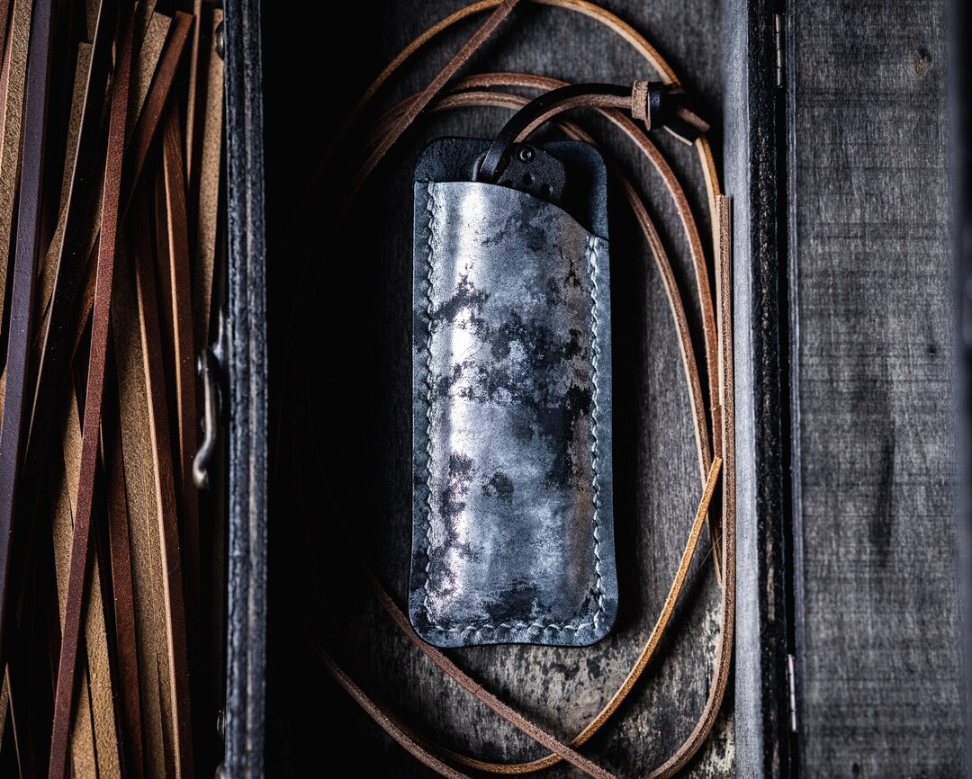 Leather Knife Lanyard, Leather Knife Pull, Knife Leather Cord, Leather ...