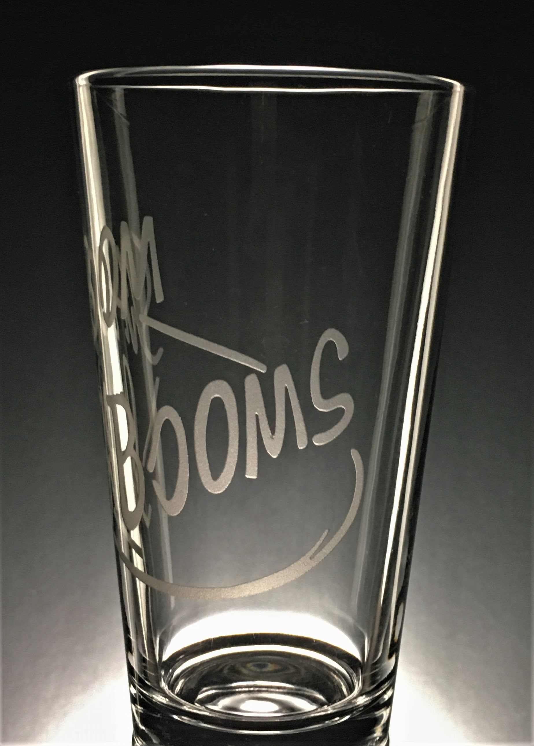 Shh Boom-shh Booms East Bound and Down Sandblasted 16oz.pint - Etsy