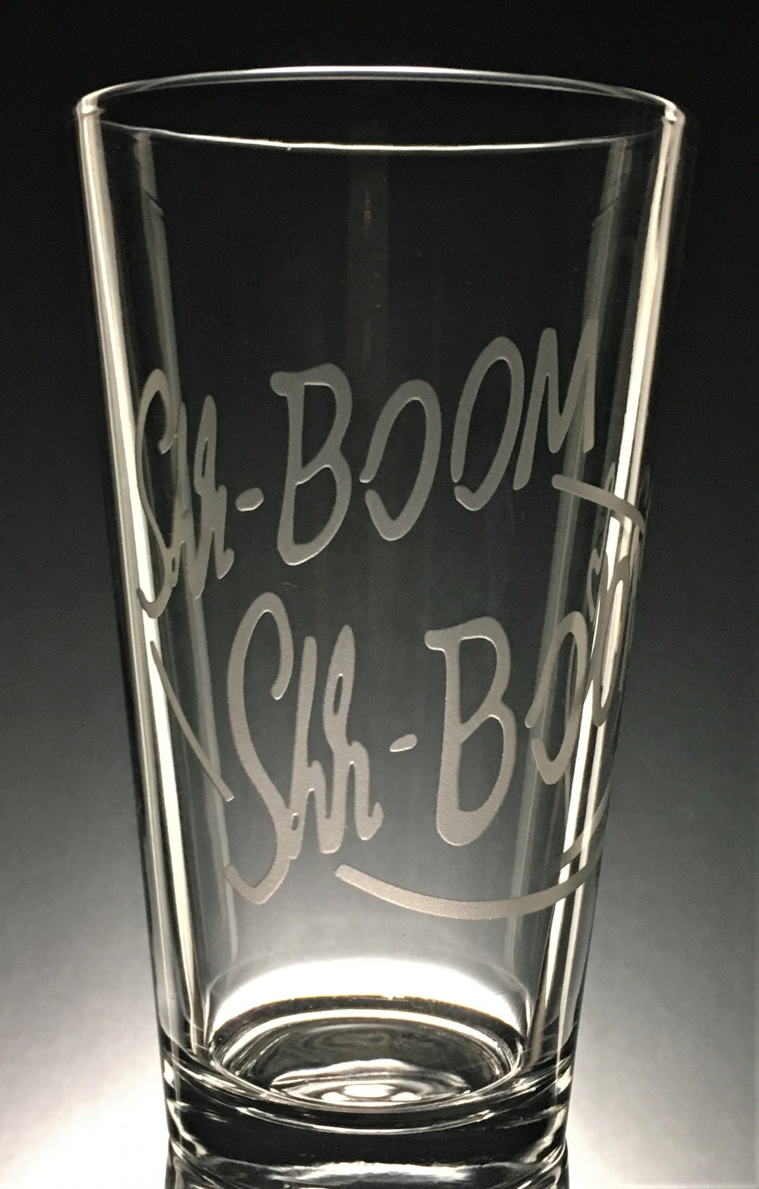 Shh Boom-shh Booms East Bound and Down Sandblasted Glasses - Etsy
