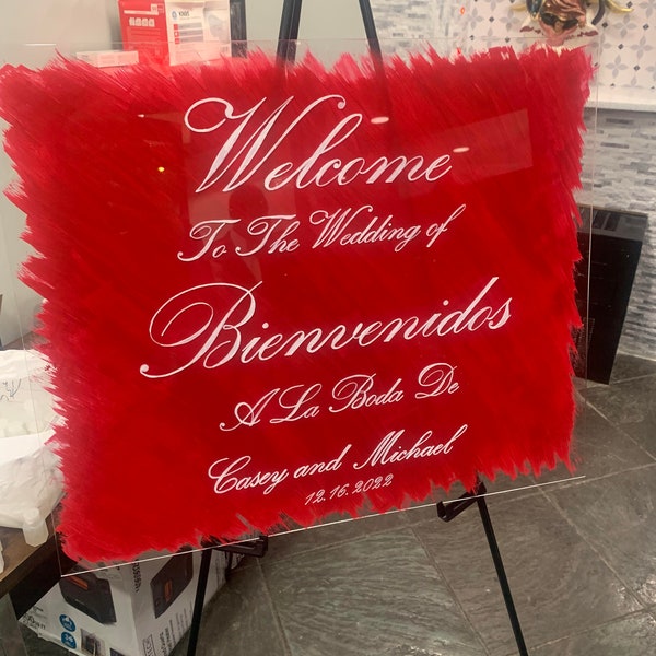 Bilingual Wedding Welcome Signs - Etsy