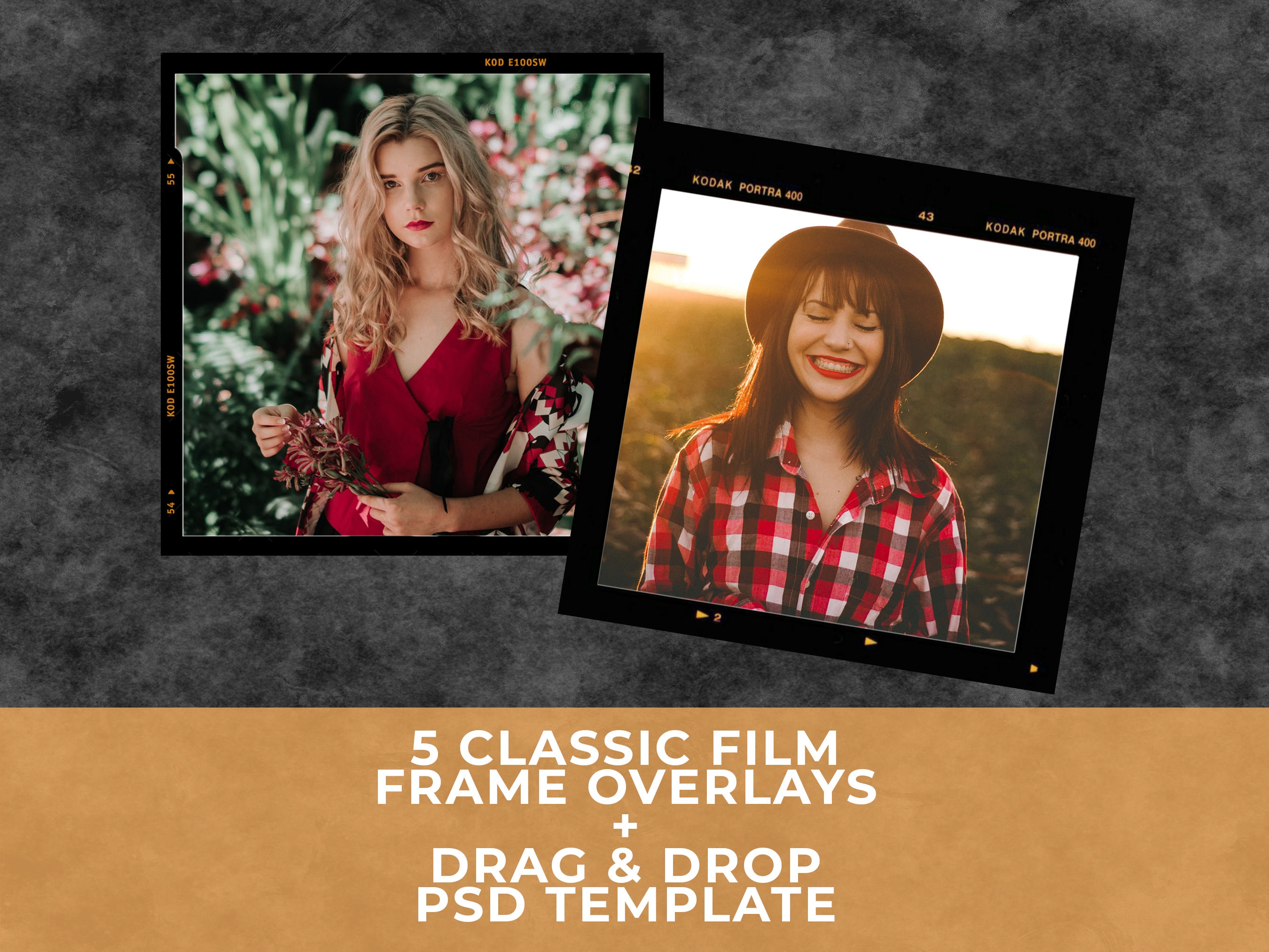 Film Frame Overlays With Photoshop Template - Etsy UK