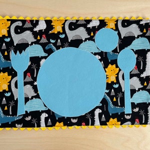 Quilted Placemat for Kids -- Dinosaur Print - Etsy