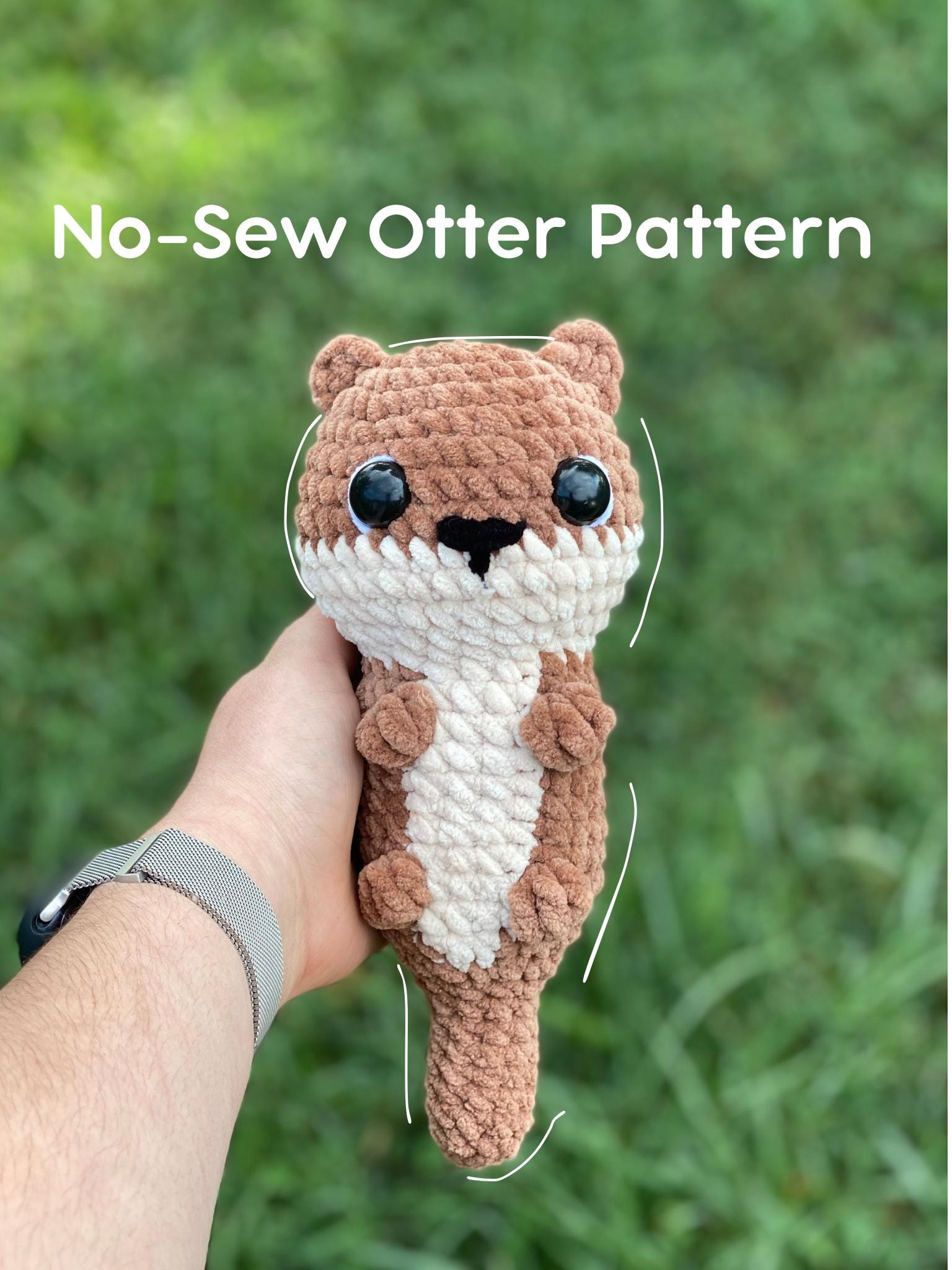 No-sew Otter Crochet Pattern PDF Pattern - Etsy