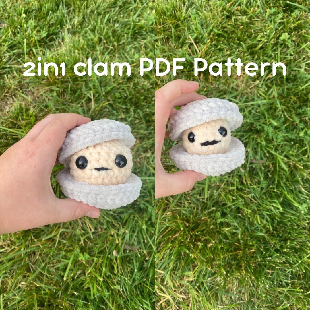 2in1 No-sew Clam Crochet Pattern - Etsy