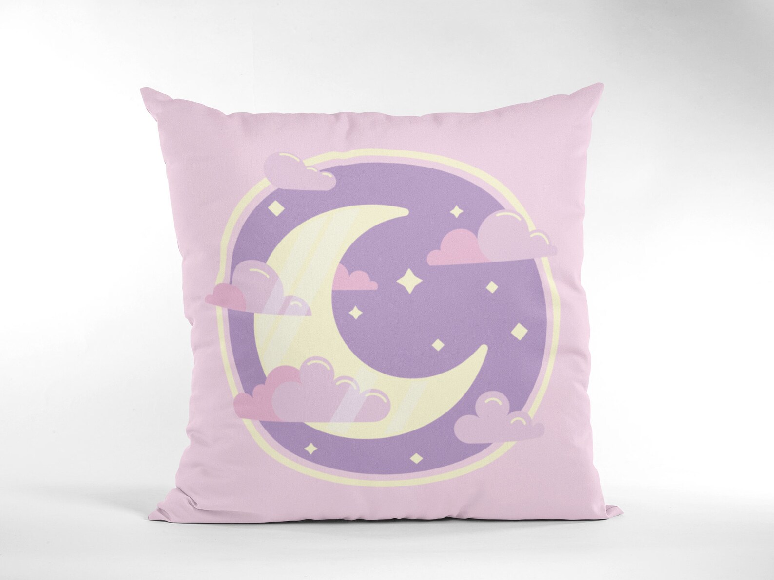 Crescent Moon Throw Pillow Cute Room Decor Kawaii Pastel - Etsy