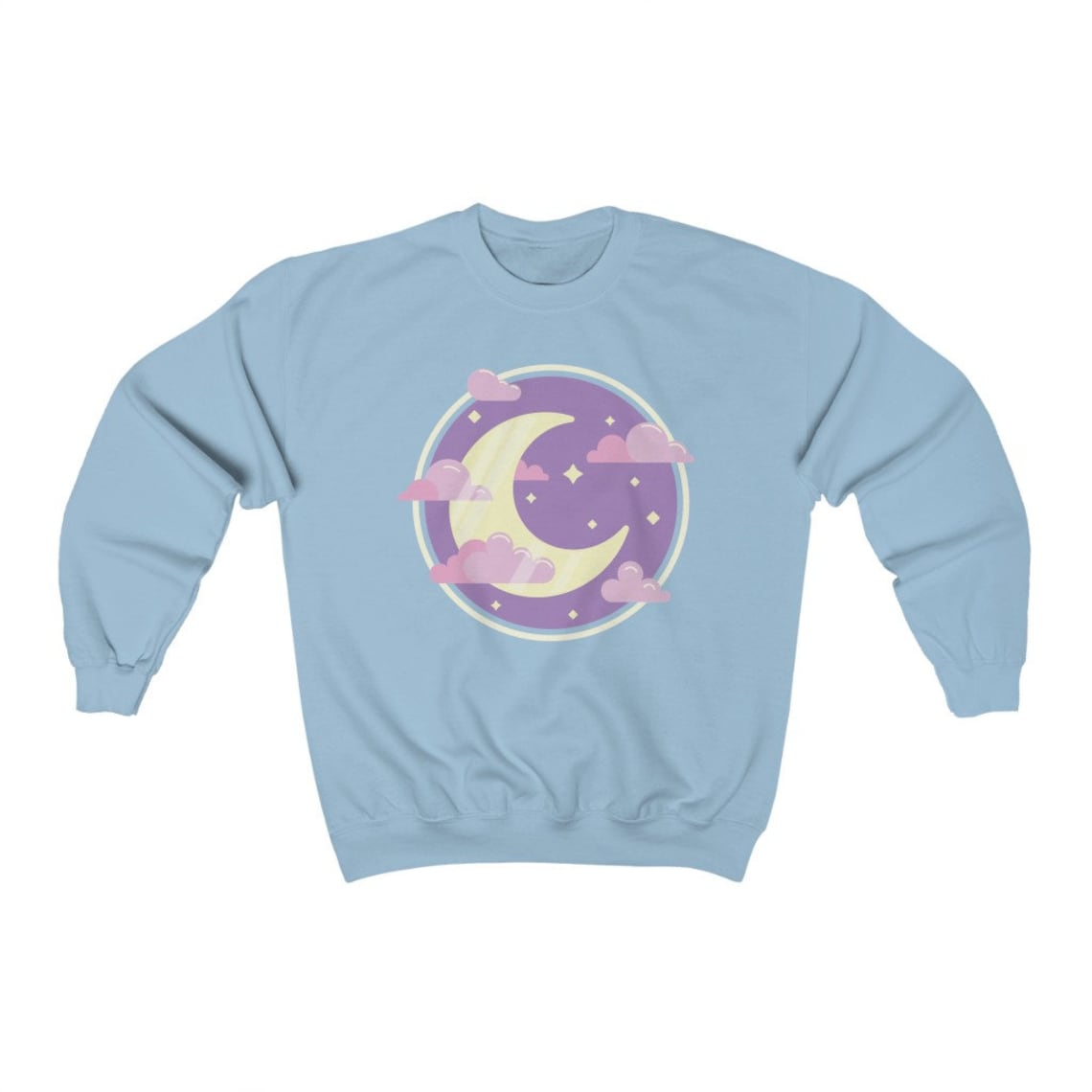 Crescent Moon Sweater Yume Kawaii Sweatshirt Pastel Goth - Etsy