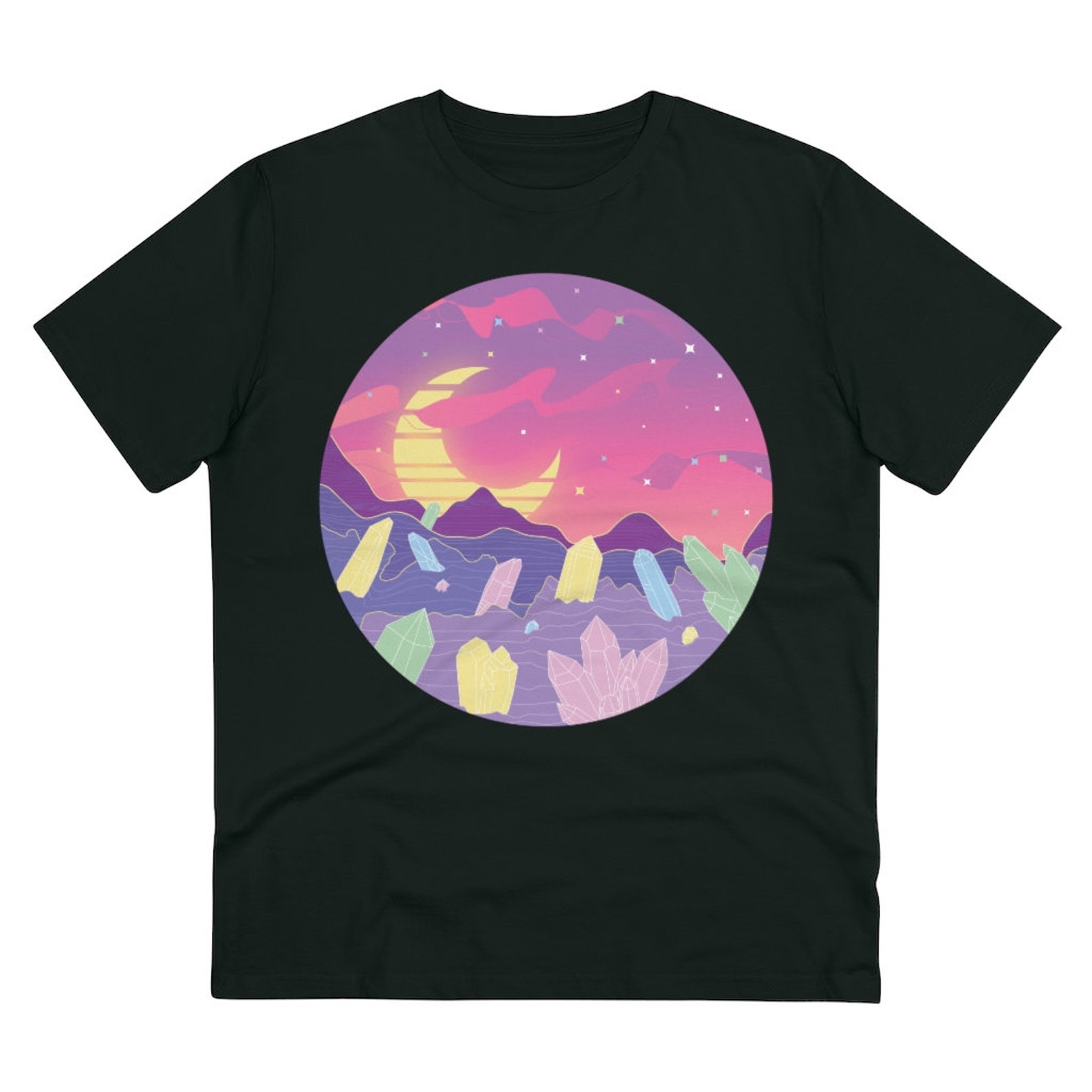 Crystal Shirt Organic Eco-friendly Tee Gem Shirt Crystals | Etsy