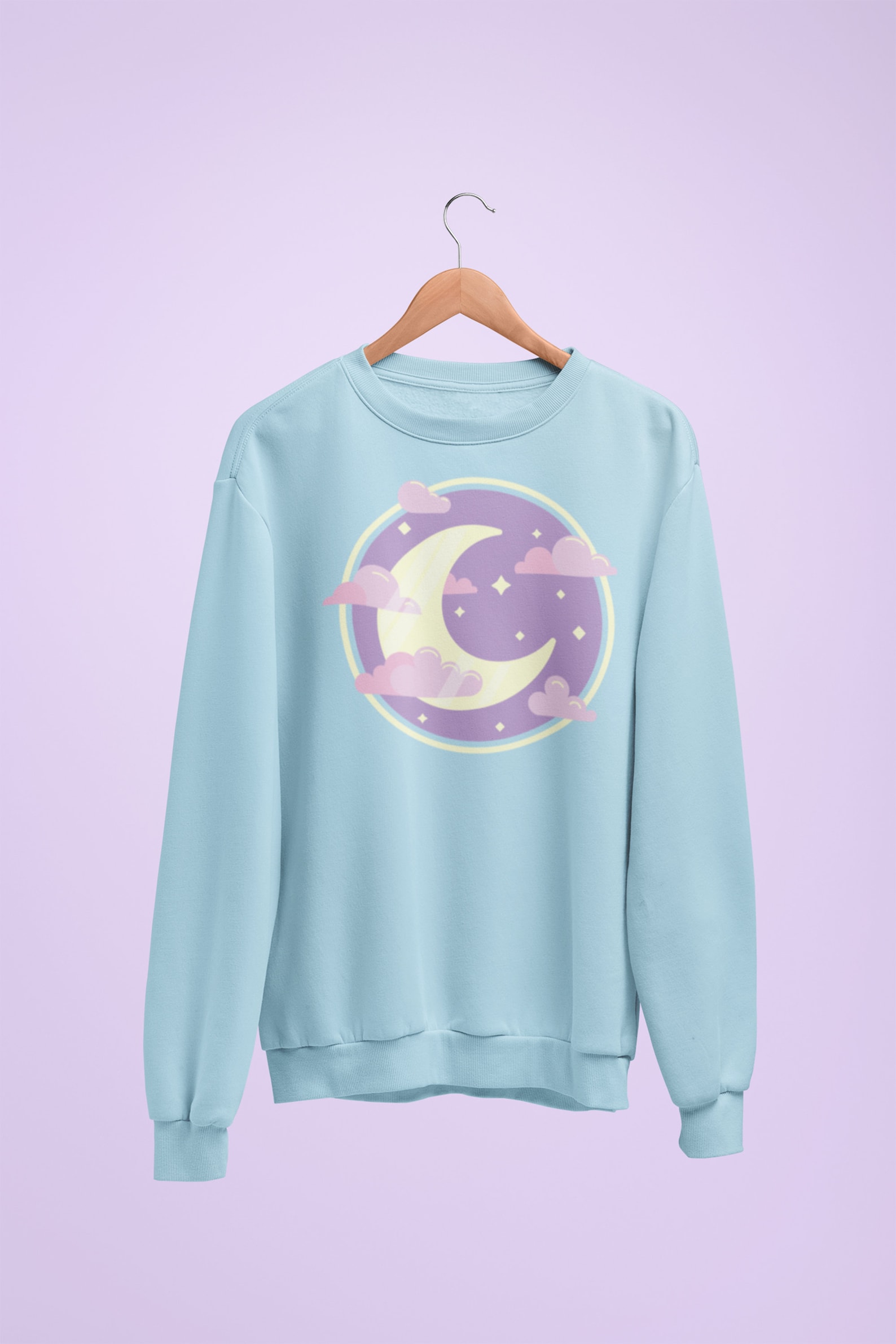Crescent Moon Sweater Yume Kawaii Sweatshirt Pastel Goth - Etsy