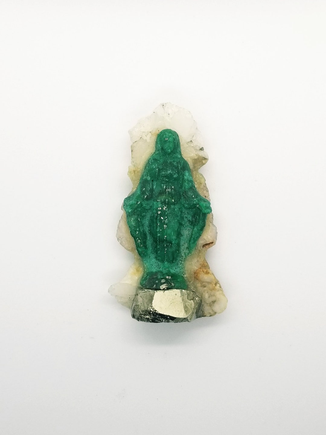 Colombian Emerald Carving of Virgin Mary - Etsy