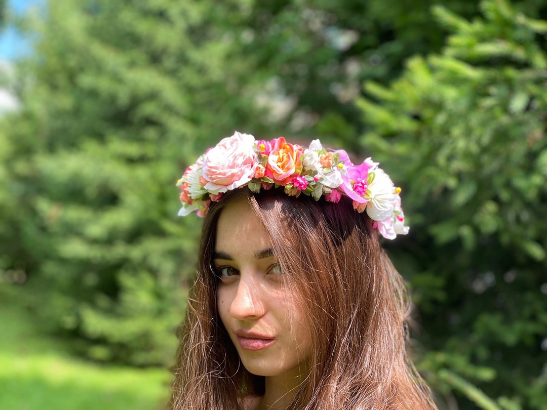 Vinok Ukrainian Flower Crown Large Flower Crown Ukrainian - Etsy