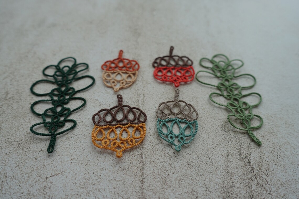 Acorn & Oak Leaf Tatting Pattern | Etsy